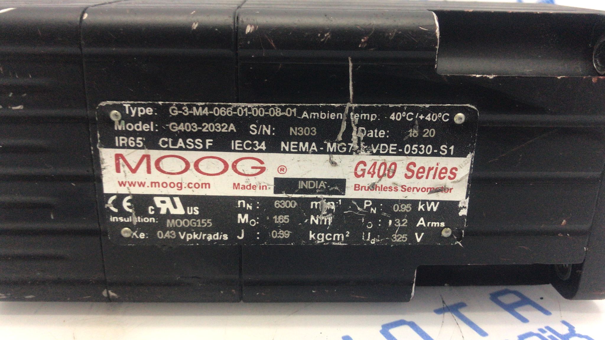 MOOG G403-2032A SERVO MOTOR - Sinta Elektronik