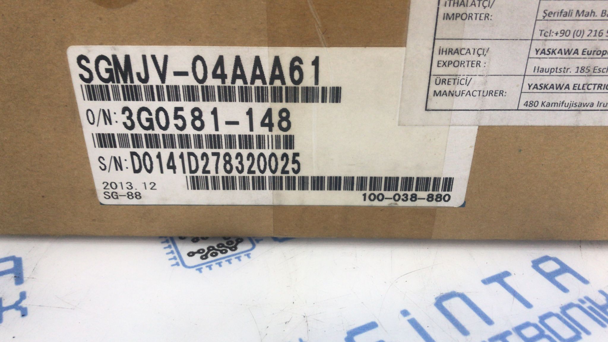 YASKAWA SGMJV-04AAA61 SERVO MOTOR - Sinta Elektronik