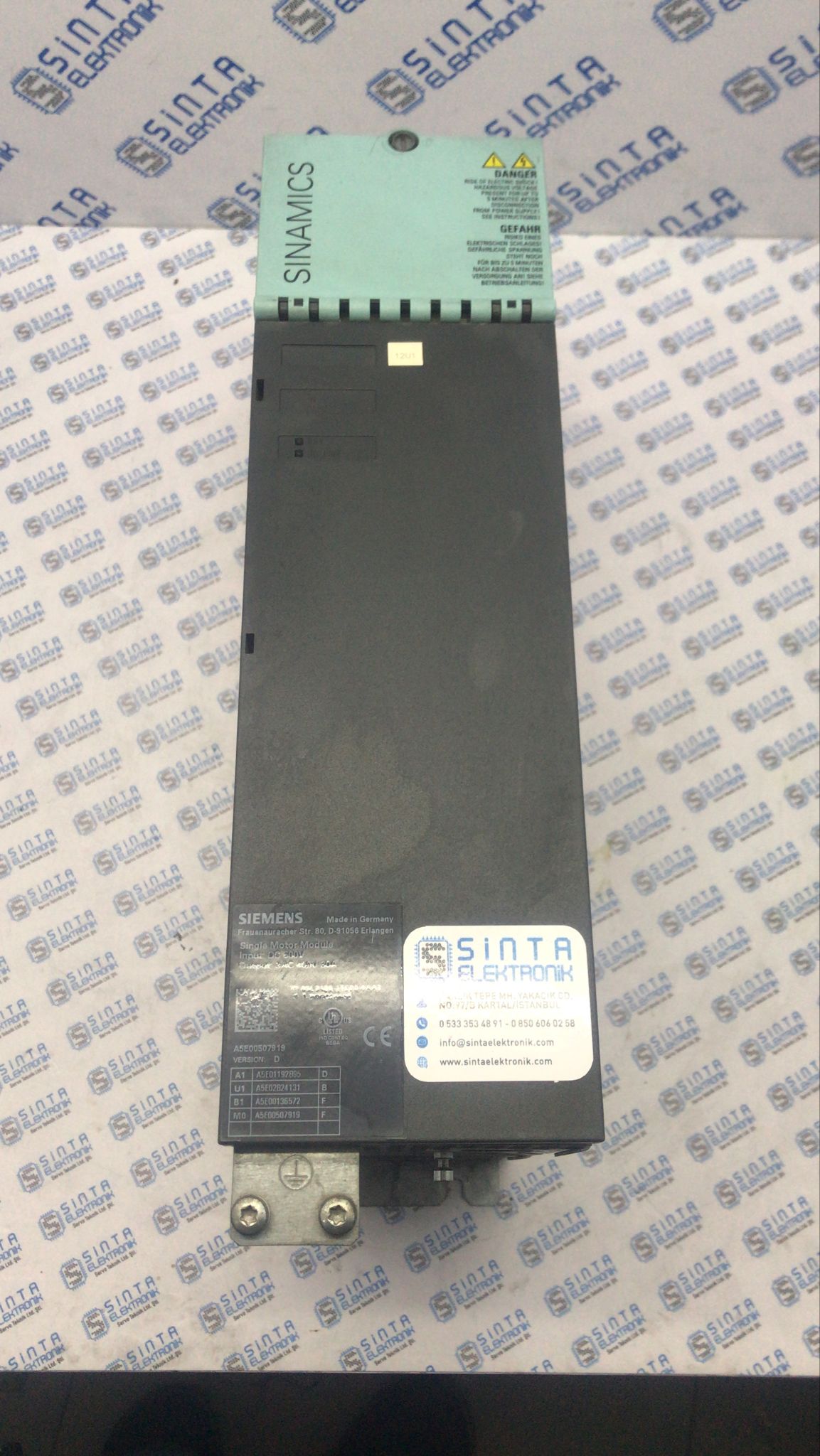 SIEMENS SİNGLE MOTOR MODULE 6SL3120-1TE23-0AA3 | Sinta Elektronik
