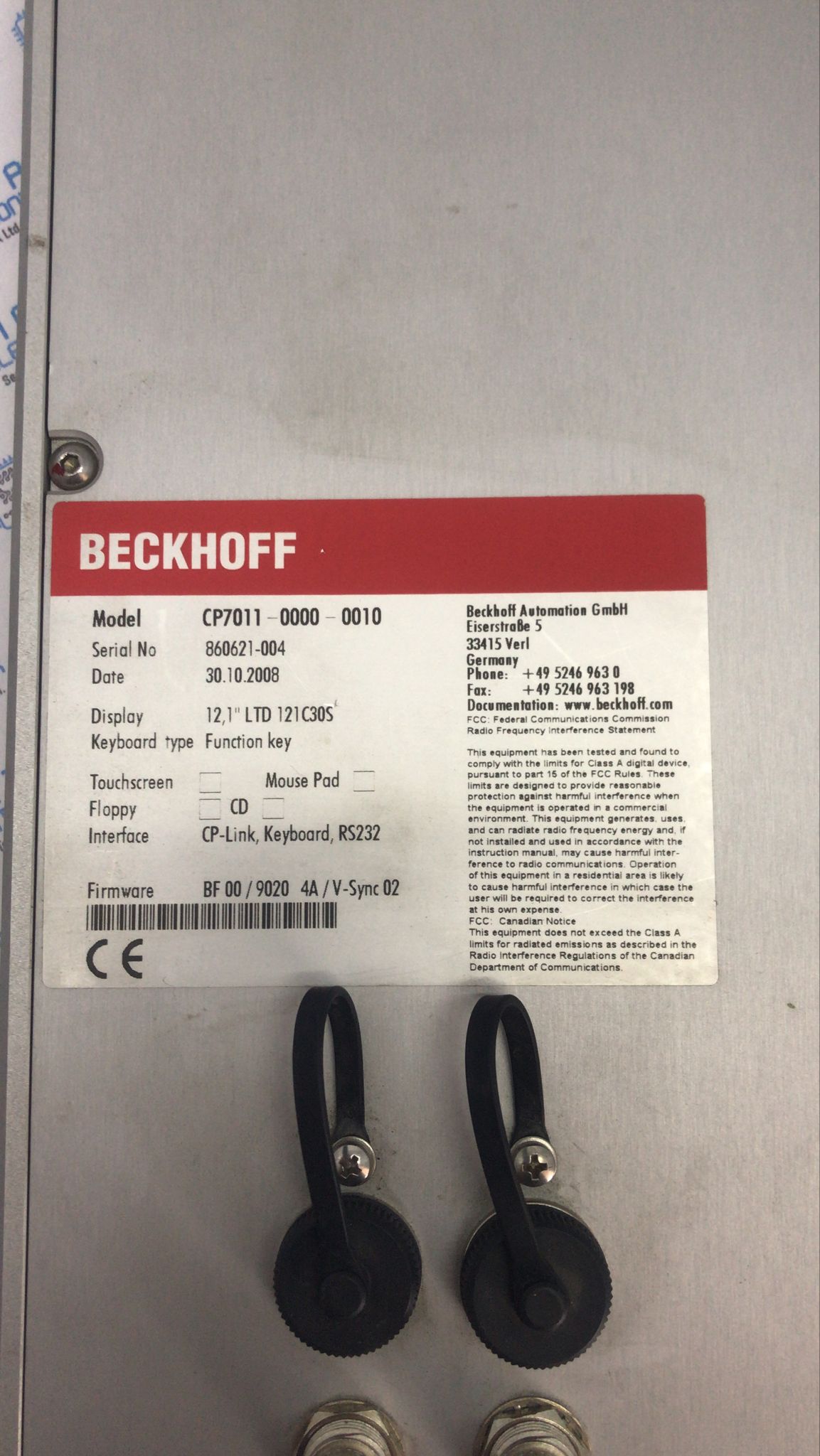 BECKHOFF CP7011-0000-0010 - Sinta Elektronik